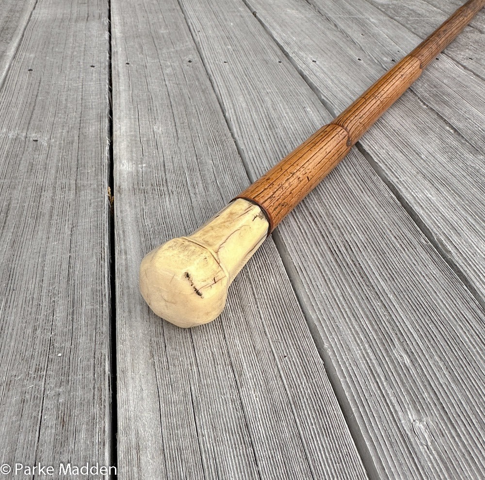 Antique Scrimshaw Cane with Bamboo Shaft – Paul Madden Antiques