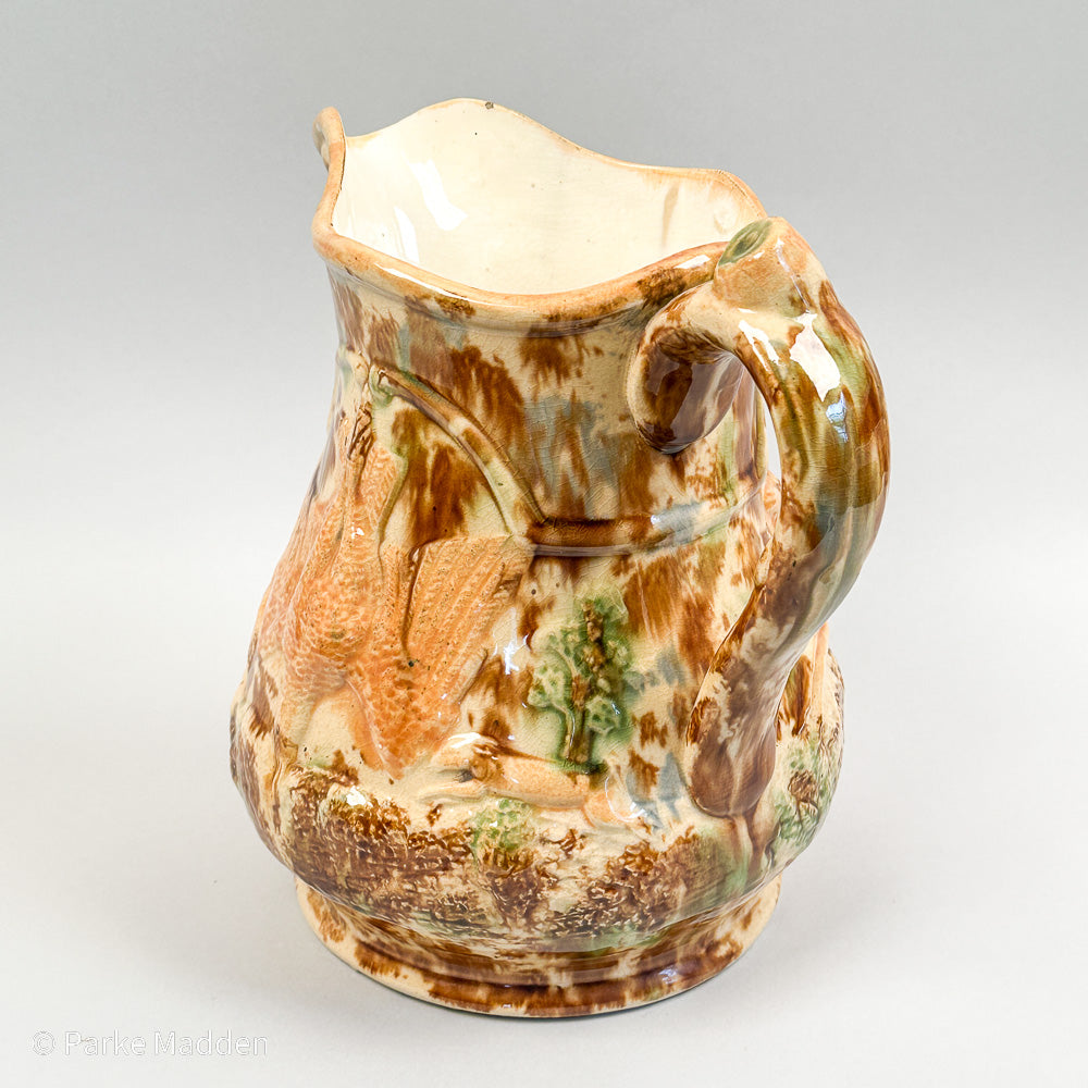 Antique Rockingham Ware Pitcher - Captain B.R. Berdett of Nantucket ...