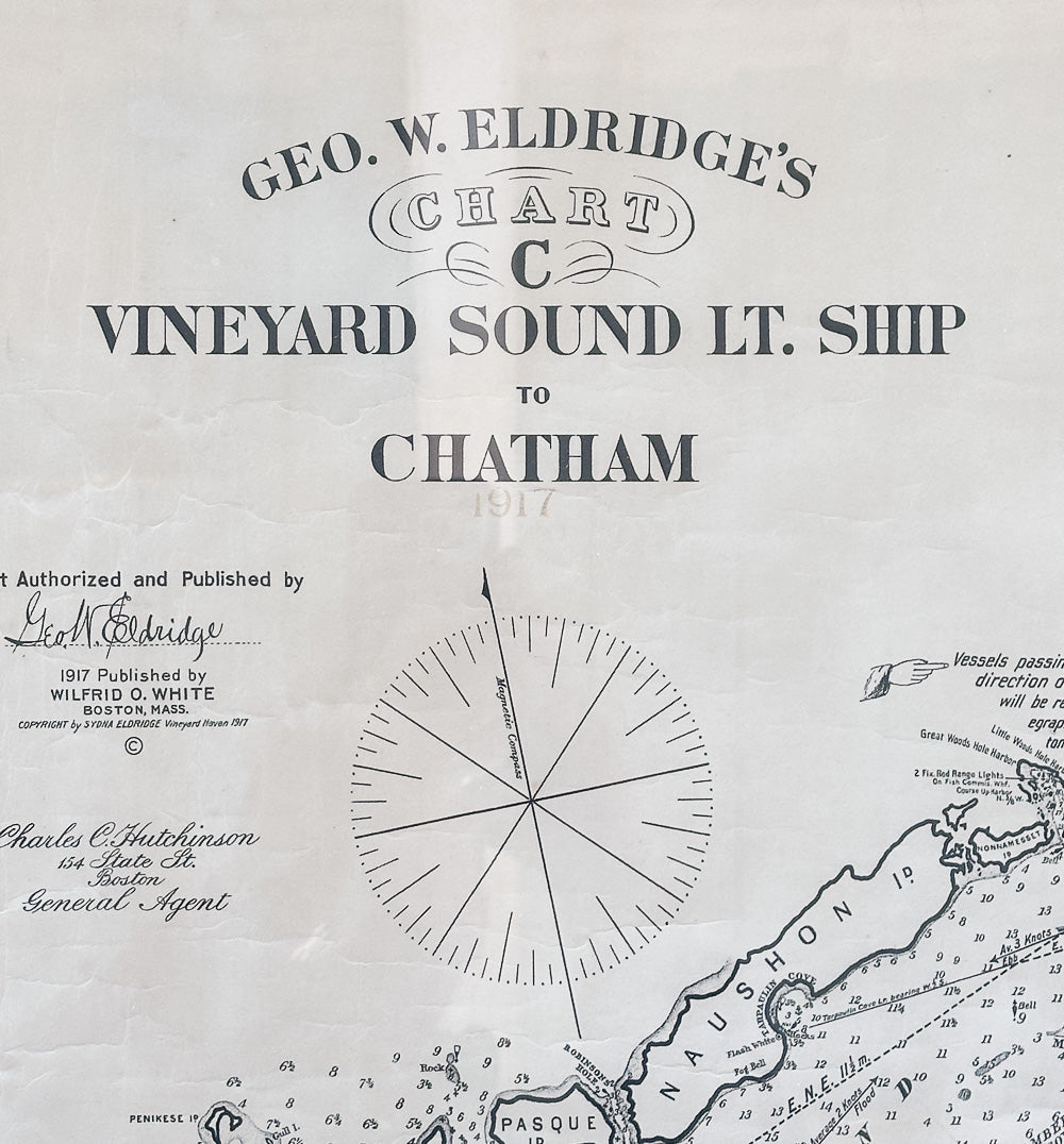 Eldridge's Vineyard Sound Lt. Ship to Chatham Chart 1917 – Paul Madden ...