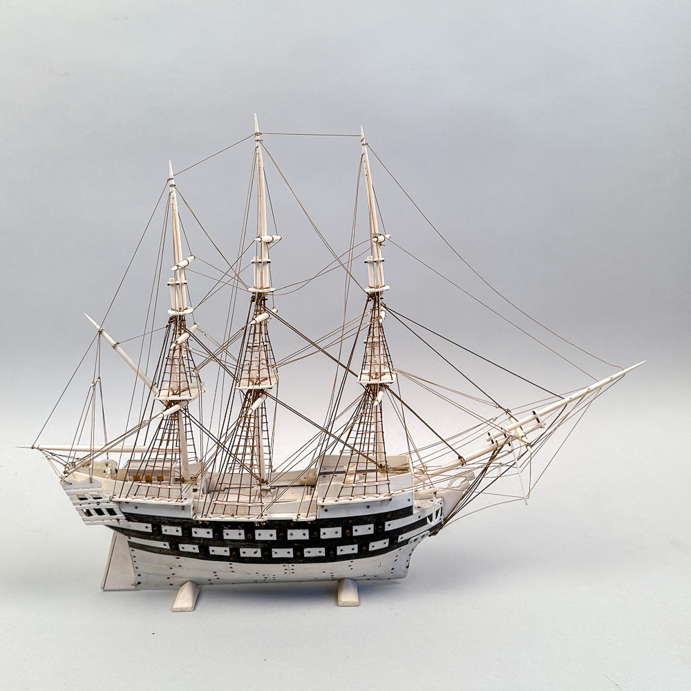 Vintage Bone Ship Model of an 18th C. Fully Rigged Warship – Paul ...