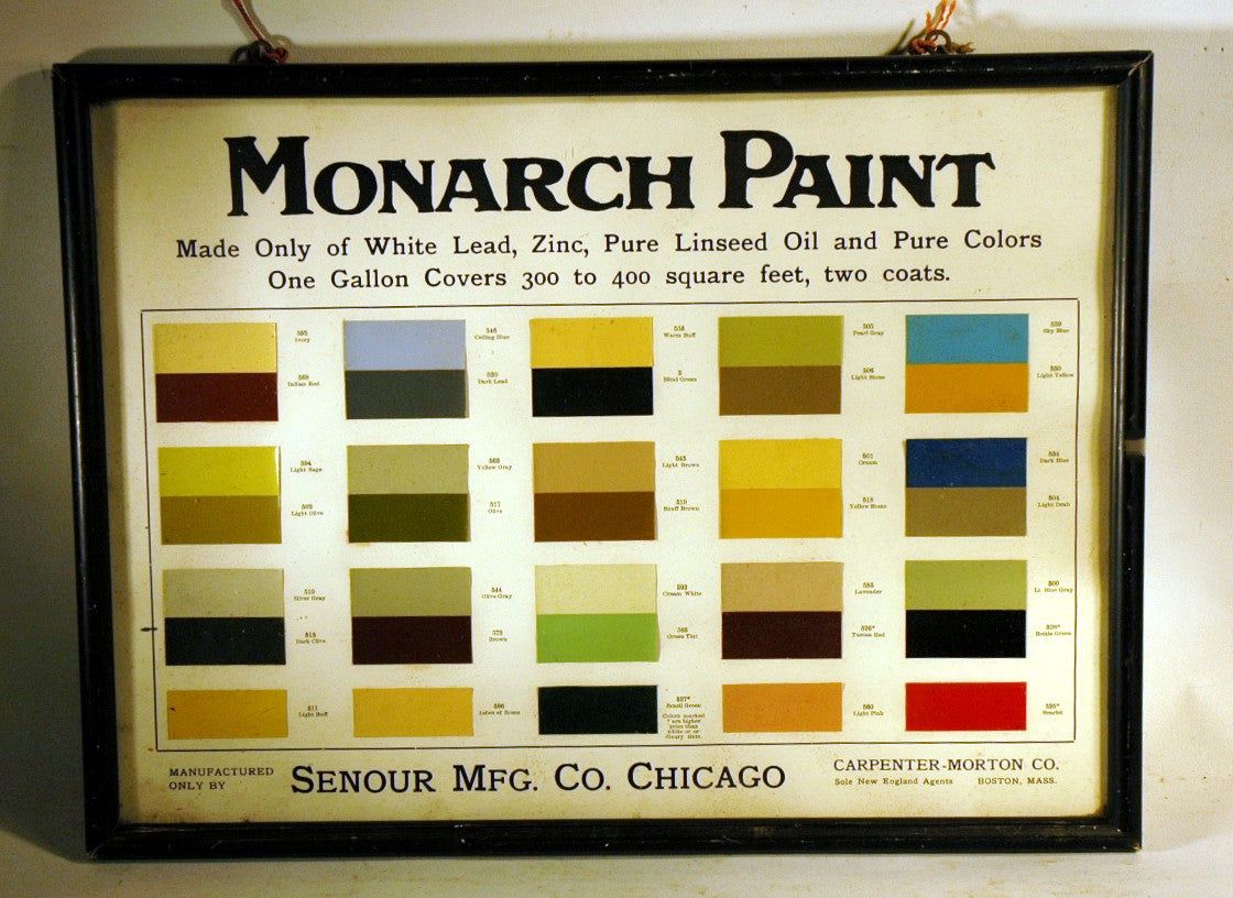 Antique American paint chart form MONARCH – Paul Madden Antiques