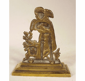 Antique brass miniature mantel piece – Paul Madden Antiques