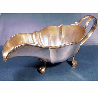 Antique silver SAUCE BOAT with ladle – Paul Madden Antiques