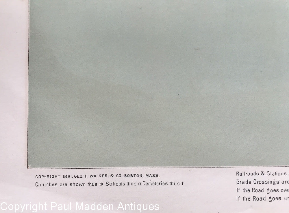 Original 1891 Walker Map of Nantucket – Paul Madden Antiques