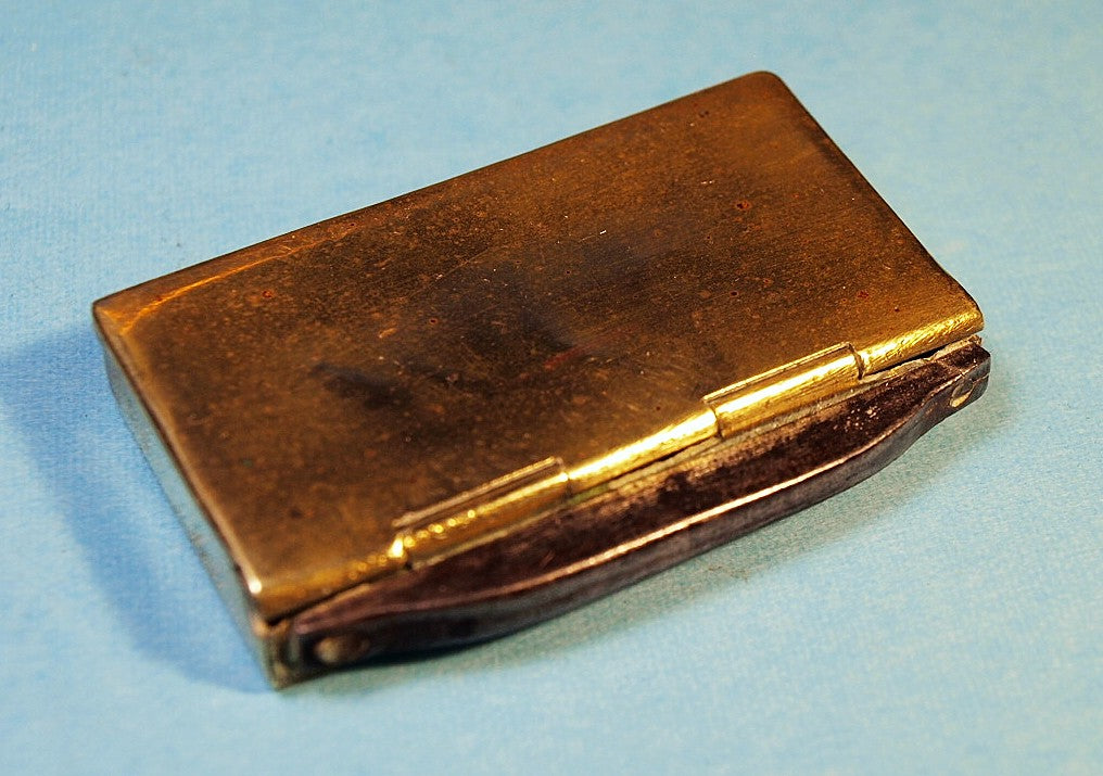 Rare antique brass and steel TINDER BOX – Paul Madden Antiques