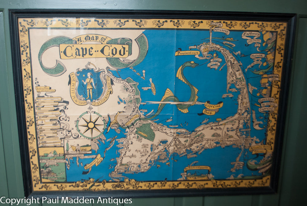 Vintage Melanie Elisabeth Leonard Map of Cape Cod – Paul Madden Antiques