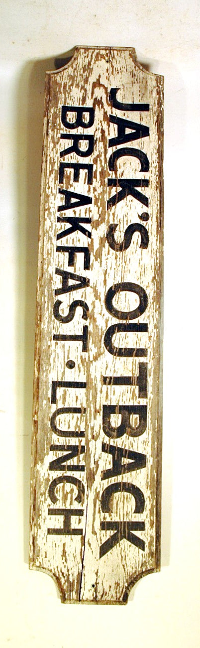 Vintage sign from Cape Cod "JACK'S OUTBACK" – Paul Madden Antiques